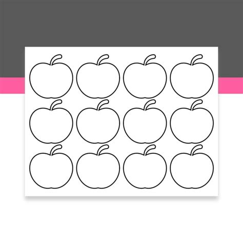 Cut Out Apple Shape Printable Apple Shape Outline Frame Template