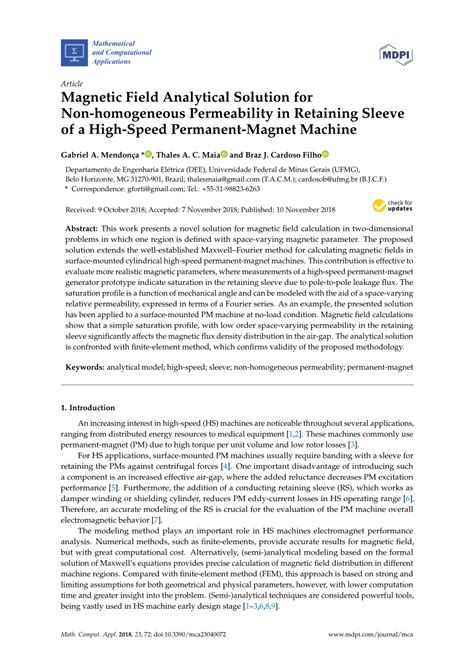 Pdf Magnetic Field Analytical Solution For Non Homogeneous