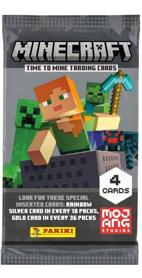 Minecraft Time To Mine Panini Saszetka 4 Karty 8018190027525