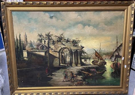 Lot Large Classical Scene