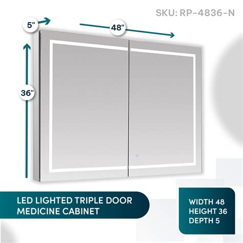 Royale Plus 48x36 Led Lighted Medicine Cabinet By Aquadom