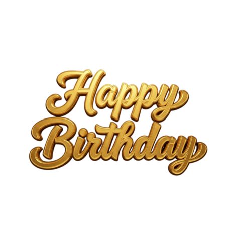 Happy Birthday Dorado Png Para Descargar Gratis