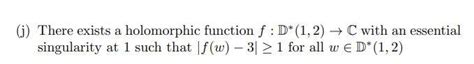 Solved J There Exists A Holomorphic Function Fd∗12→c