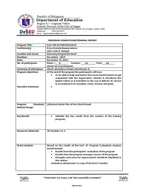 Iso Terminal Report Tip Pdf