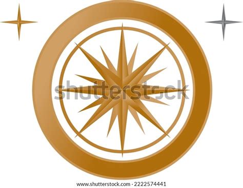 Golden Classic Compass Without Direction Stock Vector Royalty Free
