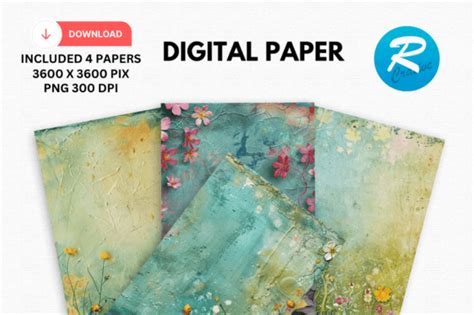 Spring Fling Textured Inch Paper Pattern Graphic By Regulrcrative