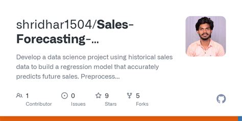 Github Shridhar1504sales Forecasting Datascience Project Develop A