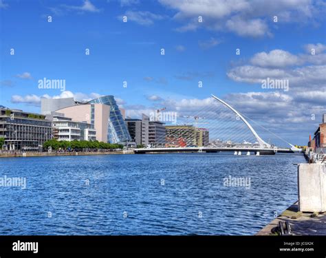 Dublin Ireland May 30 2017 The Samuel Beckett Bridge Over The