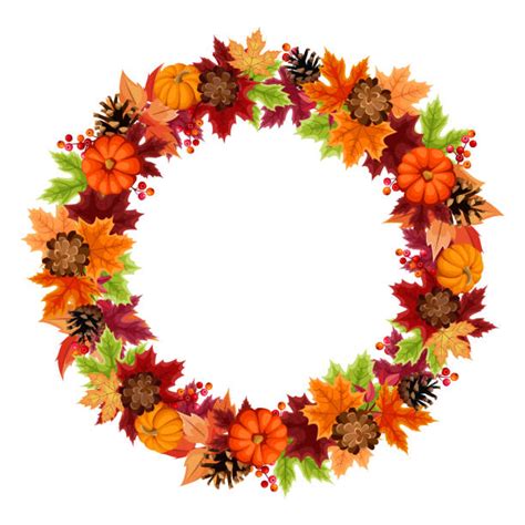 24 500 Fall Wreath Stock Illustrations Royalty Free Vector Graphics