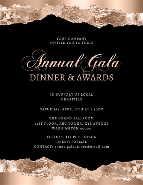 Gala Dinner Program Template Awards Celebration Corporate Event