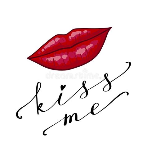 Romantic Background Greeting Card Or T Card With Text Kiss Me