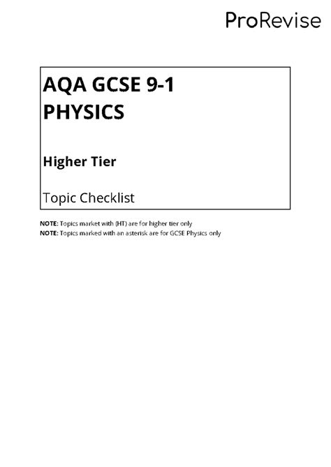 Aqa Gcse Physics Higher Tier Paper 2 Exam June 2024 Studocu