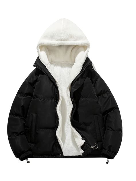 테무 Temu 남여 따뜻한 양털 후드 겨울 자켓 남성과 여성 커플 가을 겨울을위한 캐주얼 코튼 패딩 코트 위시버킷