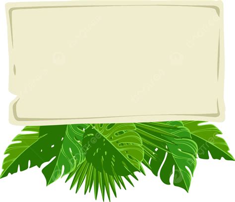 Forest Sign Illustration Vector Green Leaves Paper Png And Vector