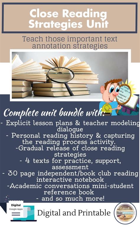Close Reading Strategies Unit With Close Reading Passages Close