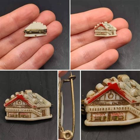 Original 1930s 40s Early Plastic Carved Moulded Cellu… Gem