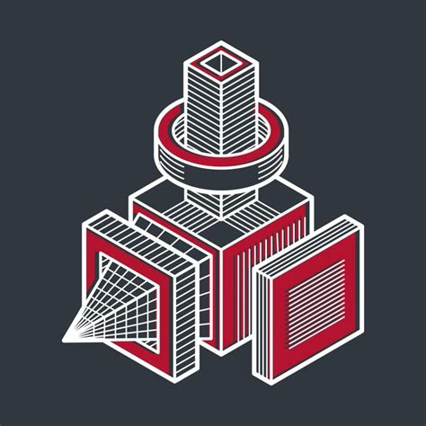 Premium Vector Abstract Vector Geometric Form 3d Creative Shape