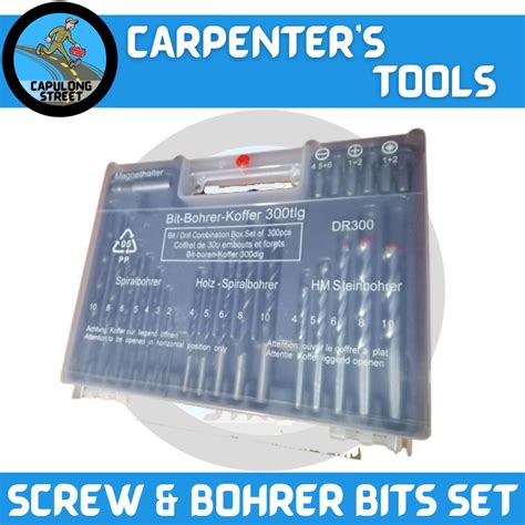 ☛capulong Bohrer Tox And Screw Bits Set Drill Bits Bala Ng Barena Box Of 300pcs Lazada Ph