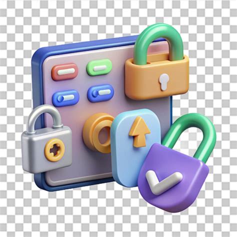 3d Set Of Password Illustrations Forgot Reset Password And Login Successful Cyber Security To