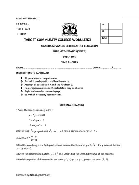 Math 6a Pdf Equations Mathematics
