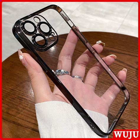Wuju Crystal Clear Luxury Plating Shockproof Phone Case Compatible For