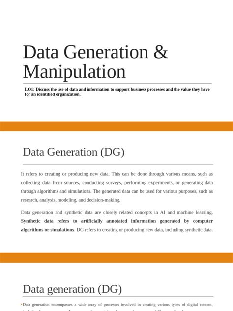 Ch2 Data Generation And Manipulation Pdf Sql Data