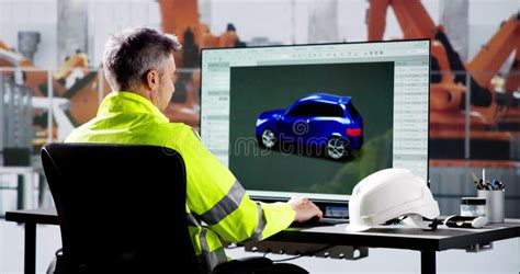 Industrial Engineer In Factory Stock Image Image Of Software