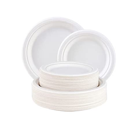 10″ Round Bagasse Plates 500pcs White Eco Craze Jan Star Supplies Inc