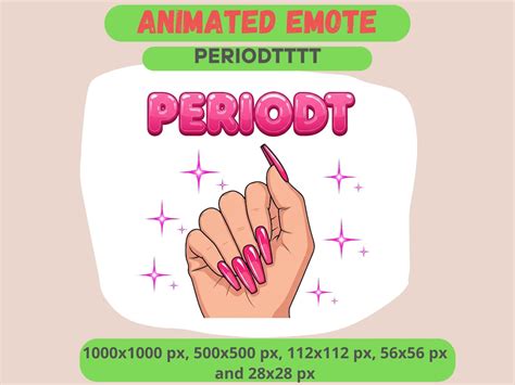 Periodt Animated Emote Slay Girl Stream  Yas Queen Sub Badge For