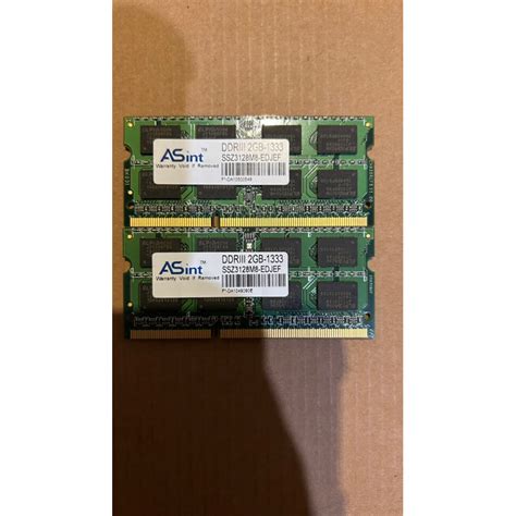 Ddr3 2g 1333 Nb用 筆電用 2gb 記憶體 一拍兩條 2 2 蝦皮購物
