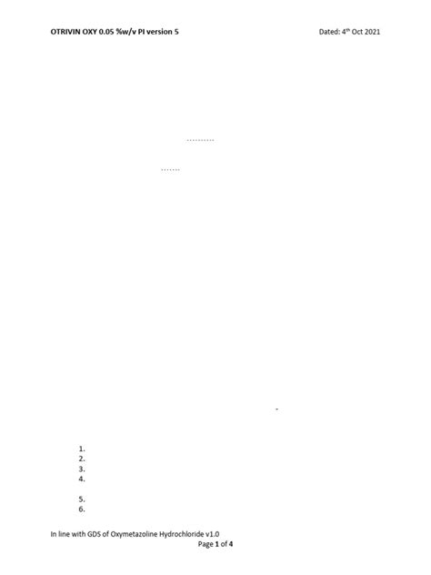 In Otrivin Oxy Product Information Leaflet V40 Pdf Clinical