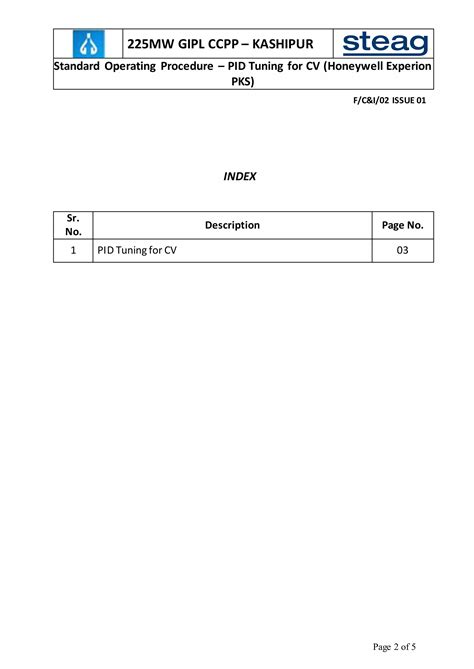 Honeywell Pid Loop Tuning Docx Business Business And Finance