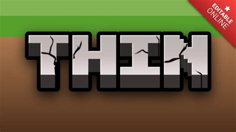 Thin Minecraft 3d Text Effect Generator