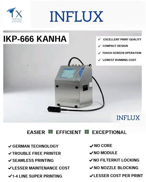 20 Piecemin Continuous Inkjet Printer Batch Coding Machine Vector