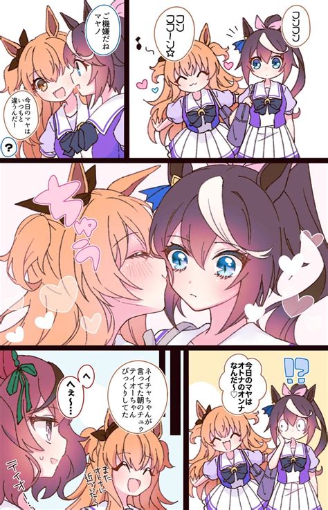 Tokai Teio Nice Nature And Mayano Top Gun Umamusume Drawn By