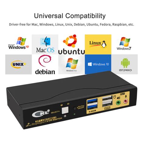 Port DP KVM K USB זרם ישר מערכות