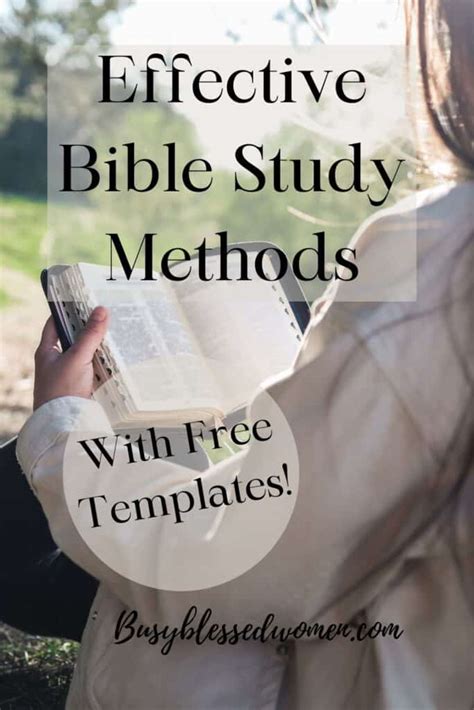 Effective Bible Study Methods With Free Templates