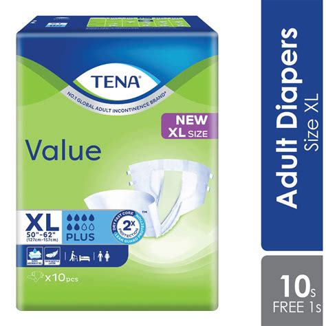 Tena Value Adult Diapers Xl 10pcs Shopee Malaysia