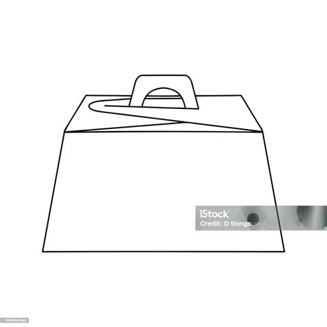 Papierbox Papierbox Mit Griff Mockup Stock Vektor Art Und Mehr Bilder