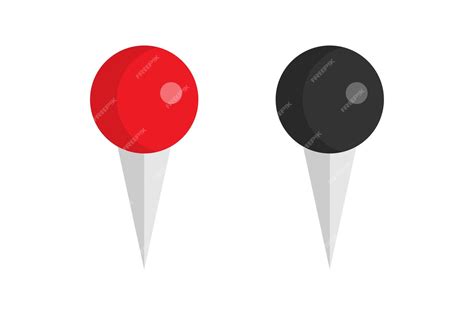 Premium Vector Push Pin Icon Thumbtack Red Illustration Board Tack Symbol Thumb Pushpin Sign