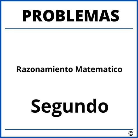 Problemas De Razonamiento Matematico Para Sexto Grado De Primaria Pdf