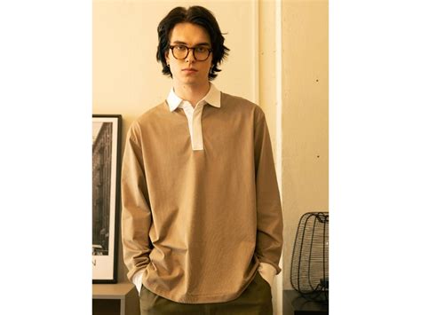 ช้อป Classy Long Sleeve Polo Brown ของแท้ที่ Sasom