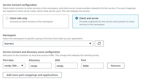 Docker Configure AWS ECS Services Connect Stack Overflow