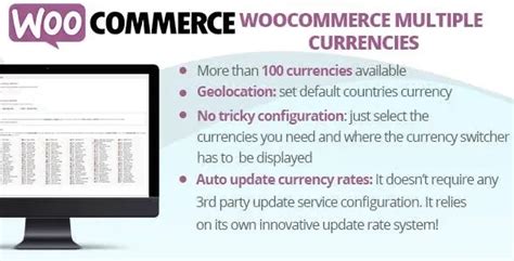 Woocommerce Multiple Currencies V6 4 多种货币插件下载 芒果运营