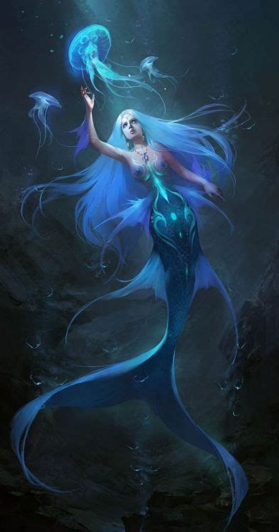 Dark Water Mermaid Drawings Fantasy Mermaids Mermaid Art