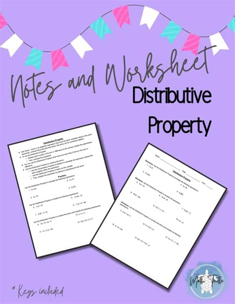 Distributive Property Notes And Worksheet Bundle By 6th Grade Math Is Fun