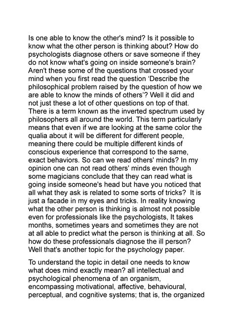 Describe The Philosophical Problem Raised By The Question Of How We Are