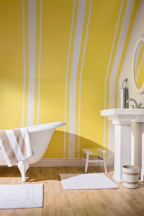Bright Colors Really Make A Space Look Bigger Stripe Wall Striped