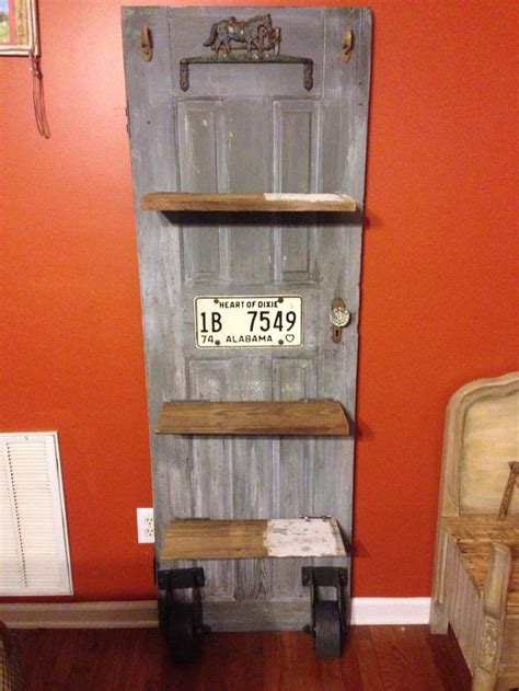 Door Bookcase With Caster Wheels And Glass Door Knob