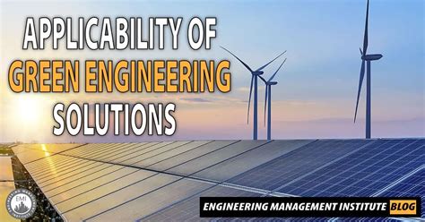 Applicability Of Green Engineering Solutions